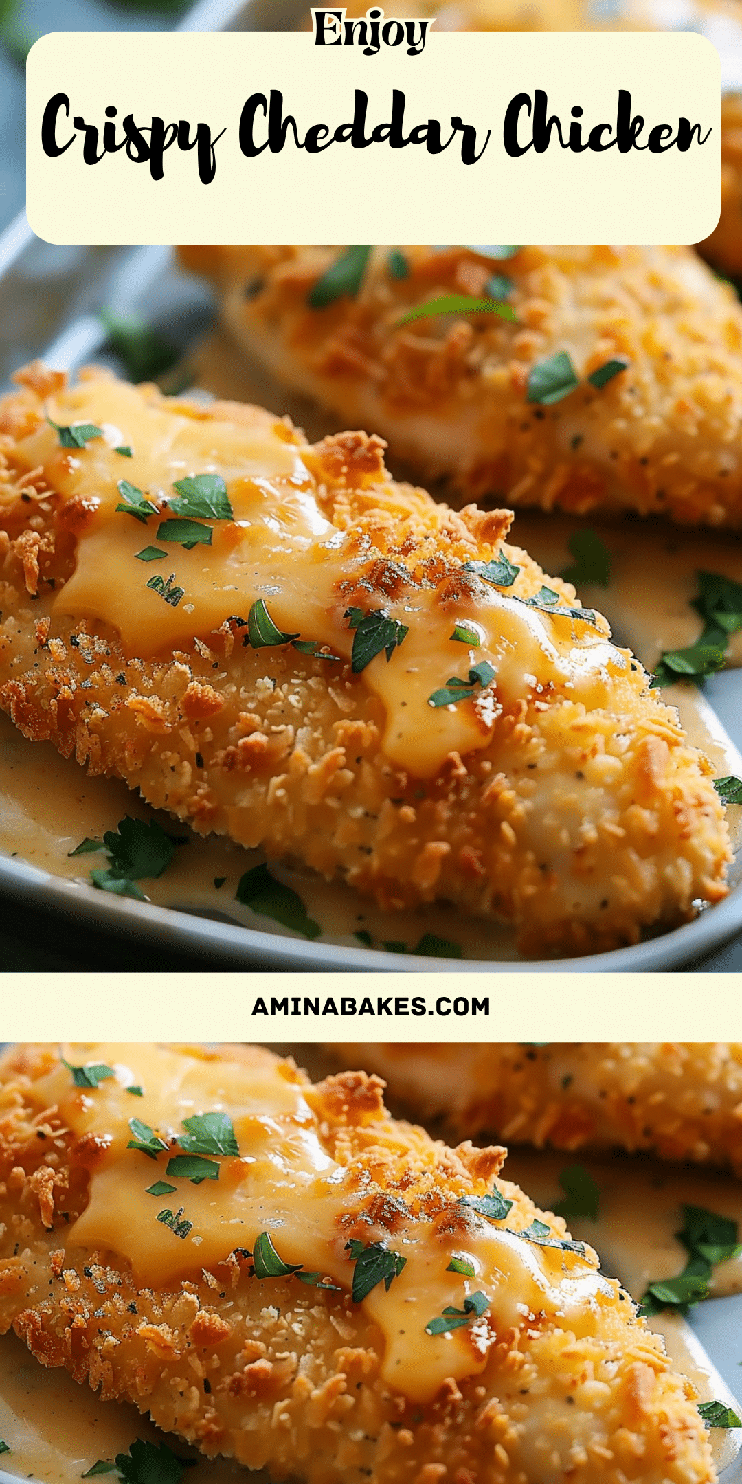 Crispy Cheddar Chicken | Amina Bakes