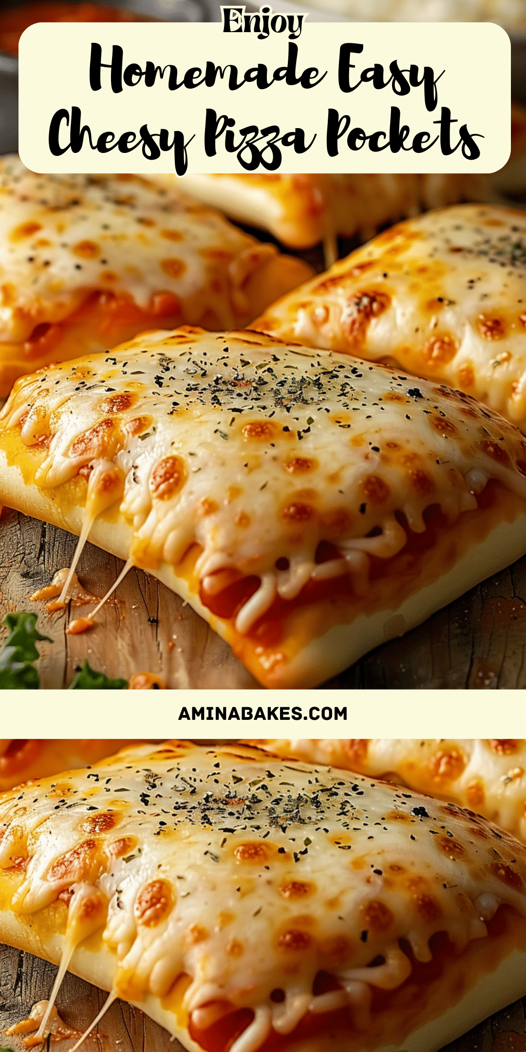 Homemade Easy Cheesy Pizza Pockets | Amina Bakes