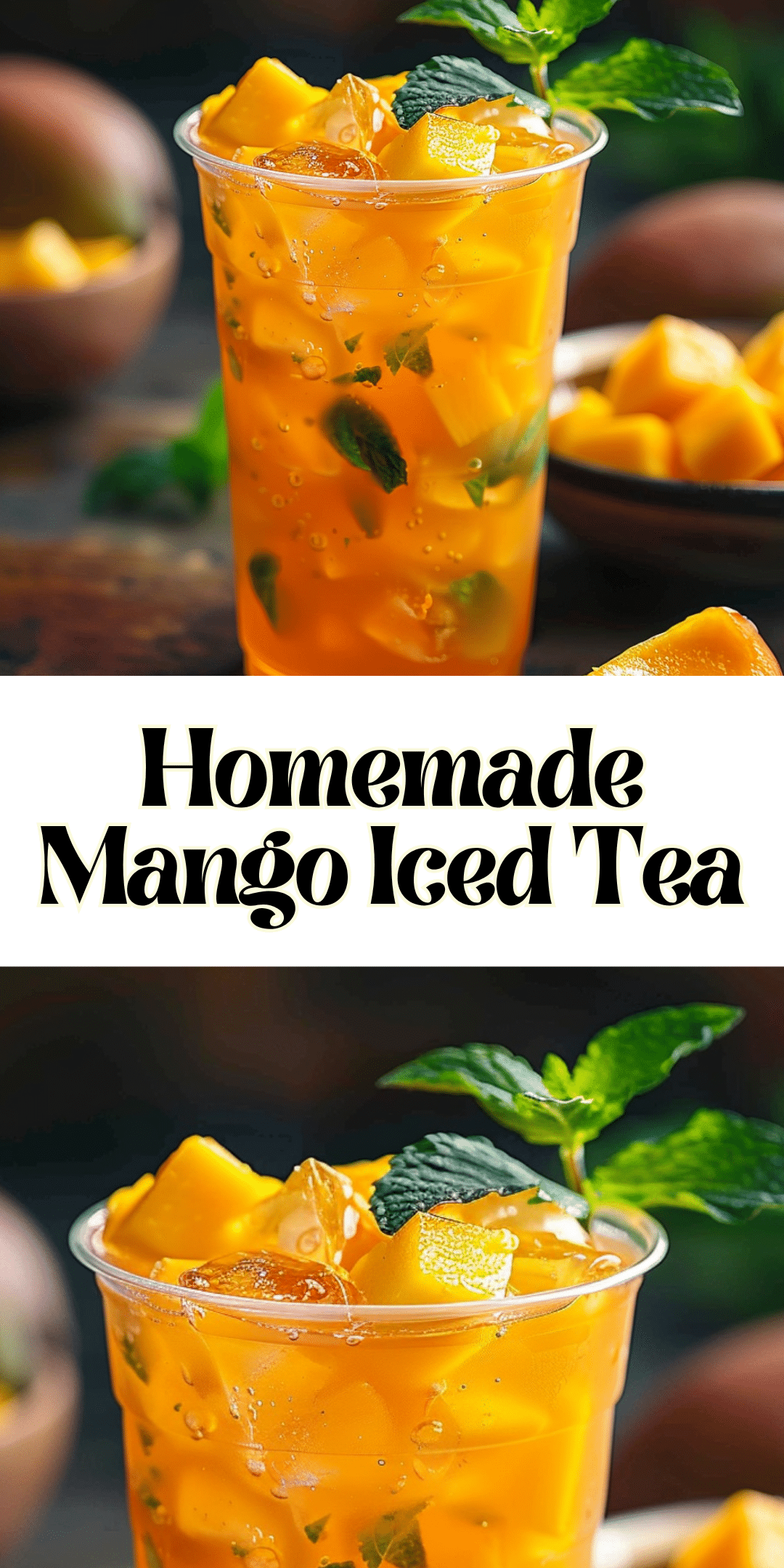 Homemade Mango Iced Tea | Amina Bakes