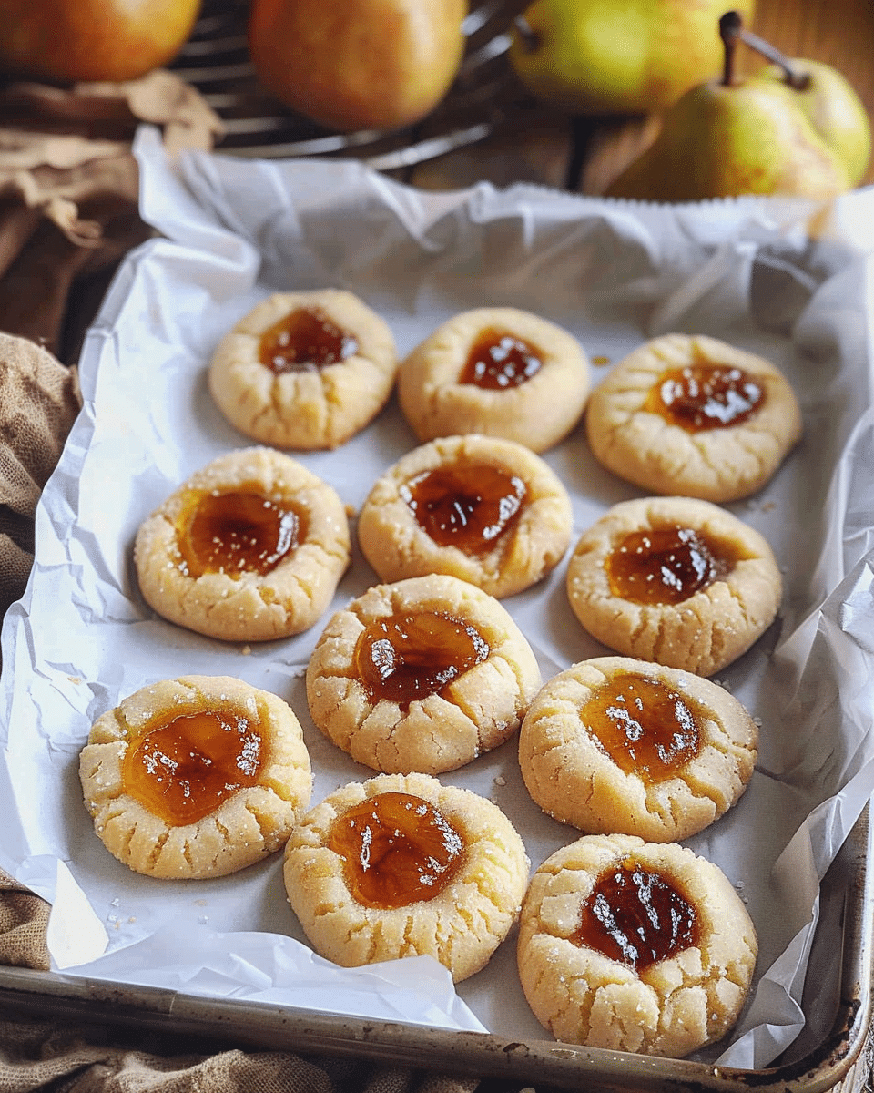 Pear Thumbprint Cookies | Amina Bakes