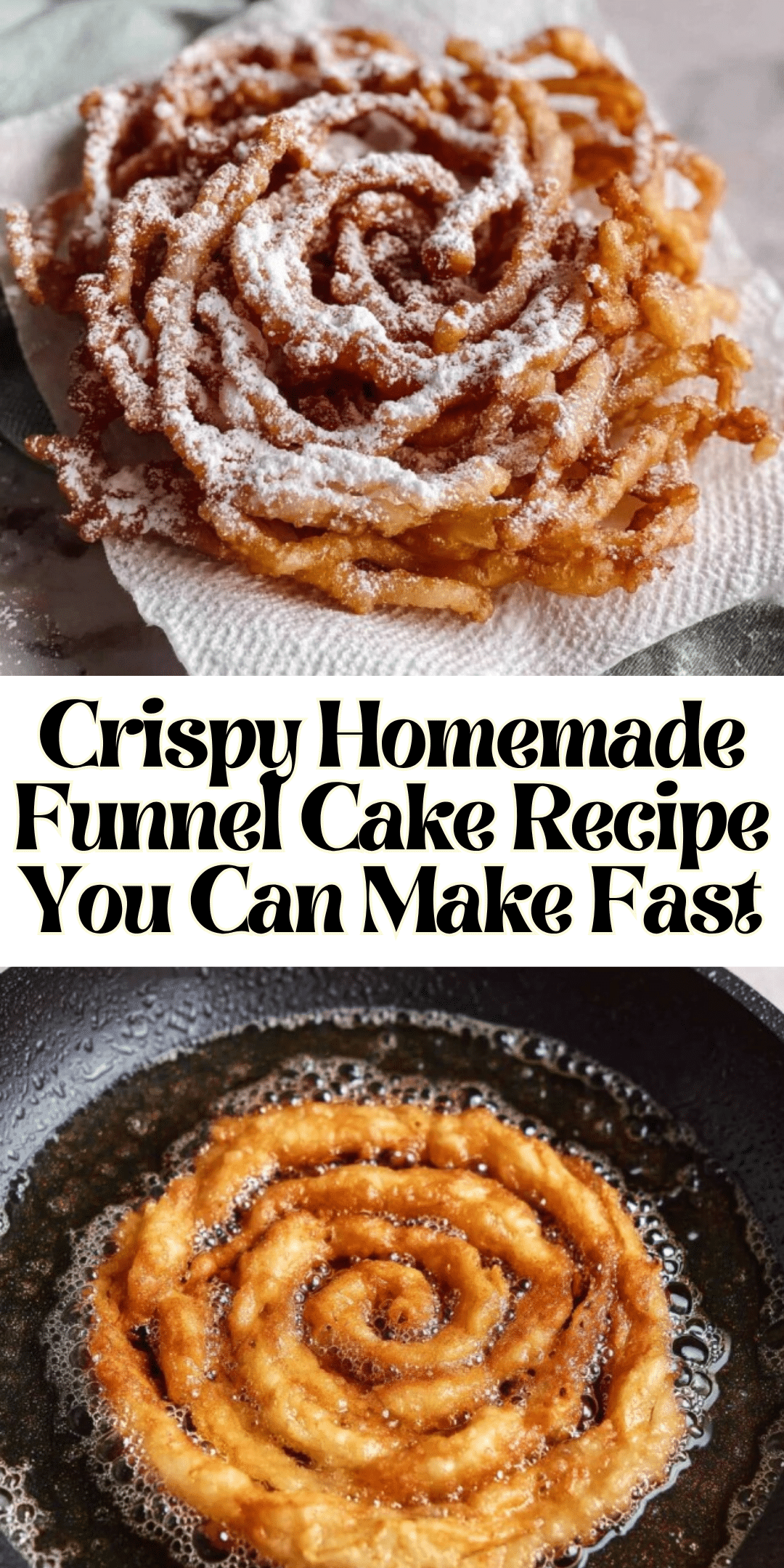 Homemade Funnel Cake with Powdered Sugar – Easy & Delicious