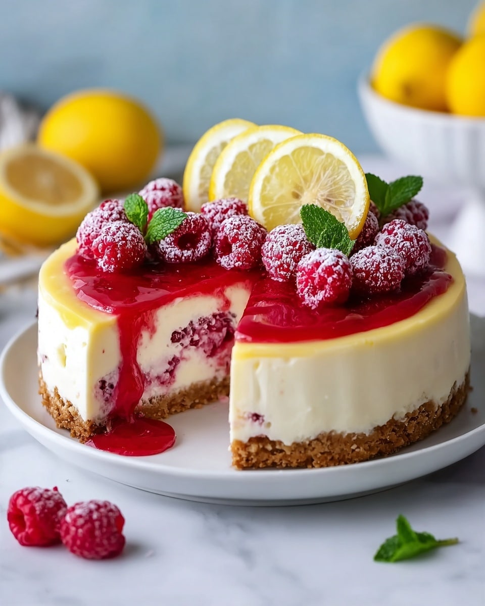 Raspberry Lemonade Cheesecake: Refreshing and Decadent Delight